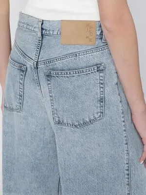 HAIKURE Pleated Wide Leg Jeans - Denim