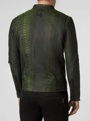 Philipp Plein Textured Moto Jacket