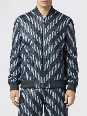 Philipp Plein Bomber Jacket With Geometric Print - Multicolor