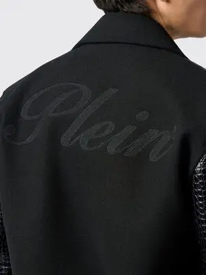 Philipp Plein Varsity Jacket With Crocodile-embossed Sleeves