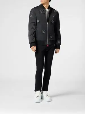 Philipp Plein Embellished Star Bomber Jacket