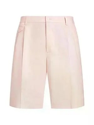 Dolce & Gabbana Linen Bermuda Shorts - Pink