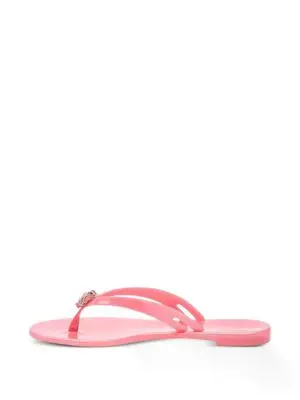 Casadei Crystal Embellished Flip Flops