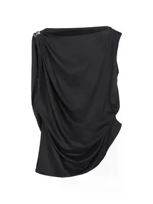 JNBY Draped Asymmetrical Tank Top - Black