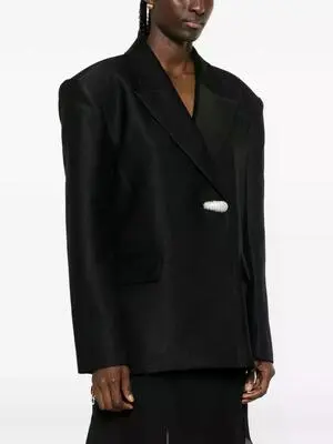 TWENTY FOURHAITCH Crystal Embellished Button Jacket