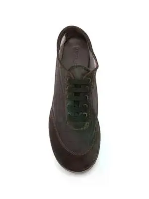 Dear Frances Panelled Suede Lace-up Sneakers