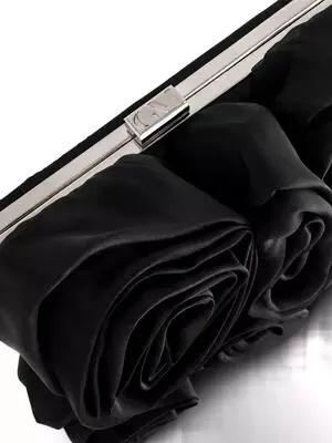 GEMY MAALOUF Clutch Bag With Floral Appliqué And Chain Strap