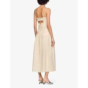 Sandro Sleeveless Floral Lace Maxi Dress