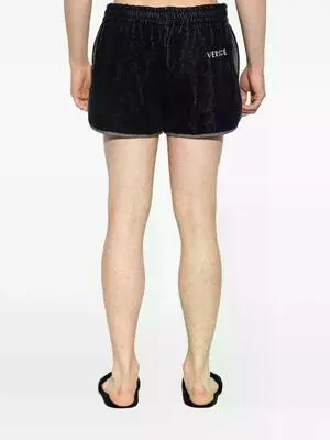 Versace Logo-embroidered Terry Shorts