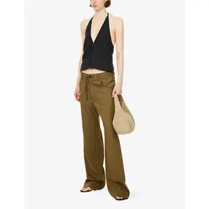 DEIJI STUDIOS Halterneck Sleeveless Linen Top