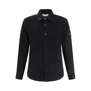Stone Island Corduroy Shirt - Black