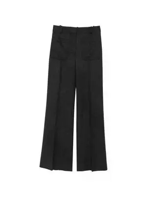 Victoria Beckham Flannel Wide-leg Trousers