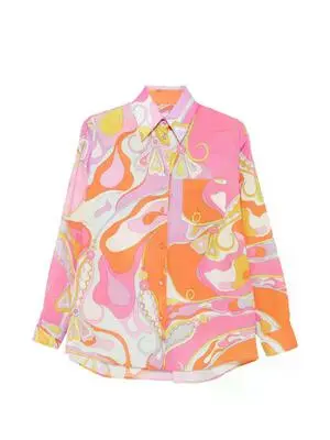Emilio Pucci Iride Print Silk Shirt - Pink