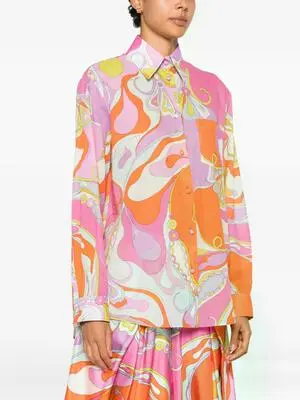 Emilio Pucci Iride Print Silk Shirt