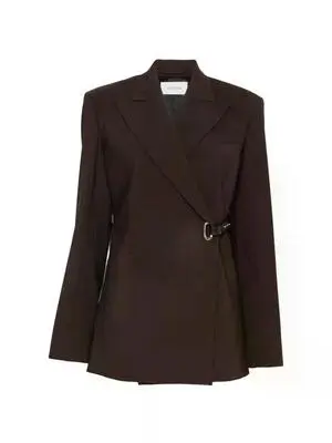 Sportmax Belted Wrap-style Blazer - Brown