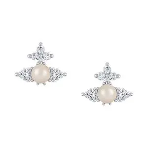 VIVIENNE WESTWOOD Feodora Pearl And Crystal Stud Earrings