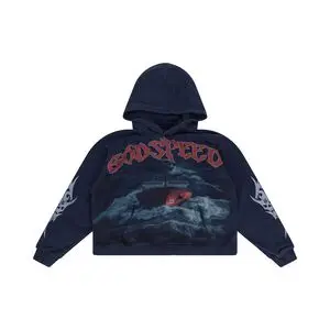 GODSPEED Long Sleeve Graphic Hoodie - Blue