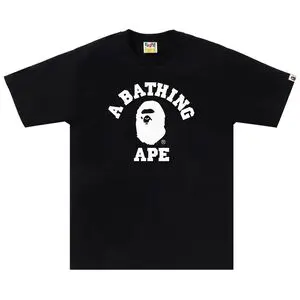 A BATHING APE Bicolor College T-shirt - Black