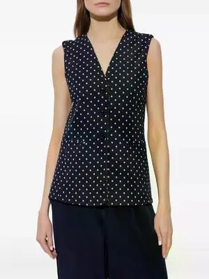 Max Mara Polka Dot Sleeveless Jacket