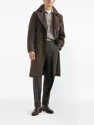 Brunello Cucinelli Virgin Wool, Cashmere And Silk Knit Shirt - Grey