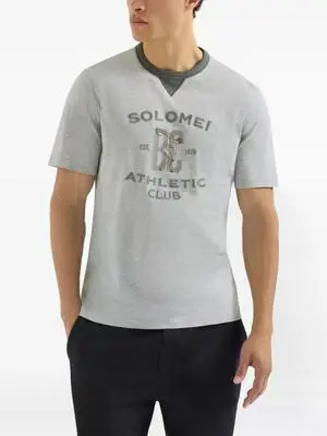 Brunello Cucinelli Cotton Jersey Crew-neck T-shirt With Print
