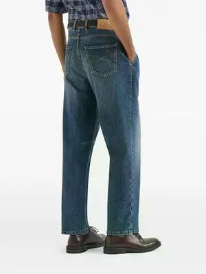 Brunello Cucinelli Comfort Cotton Denim Double Pleat Trousers - Blue