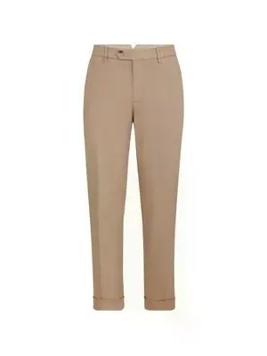 Brunello Cucinelli Garment-dyed Italian-fit Comfort Cotton Gabardine Trousers - Neutrals