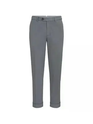 Brunello Cucinelli Garment-dyed Comfort Cotton Gabardine Trousers - Grey