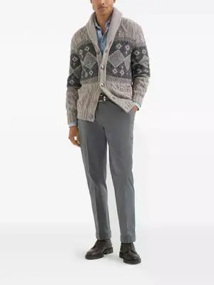 Brunello Cucinelli Garment-dyed Comfort Cotton Gabardine Trousers - Grey