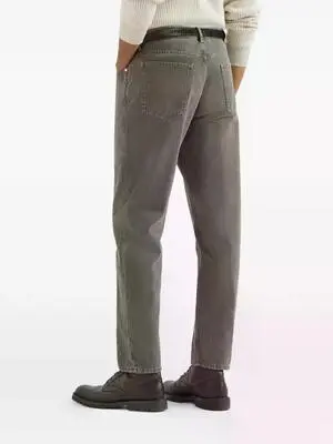 Brunello Cucinelli Iconic Fit Five-pocket Garment-dyed Denim Trousers - Grey
