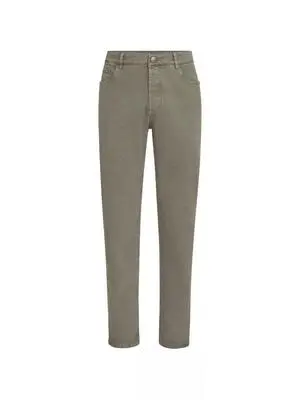 Brunello Cucinelli Traditional Fit Five-pocket Denim Trousers - Green