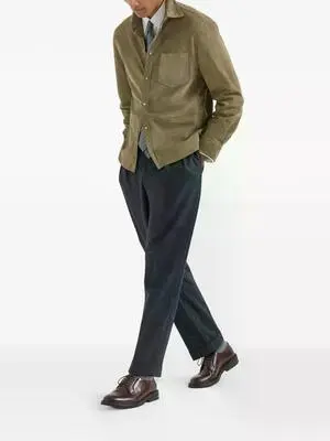 Brunello Cucinelli Suede Overshirt - Green