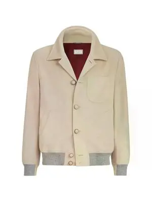 Brunello Cucinelli Lightweight Virgin Wool Cloth Outerwear Jacket - Neutrals