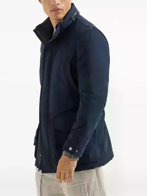 Brunello Cucinelli Water-resistant Microfiber Parka With Packable Hood