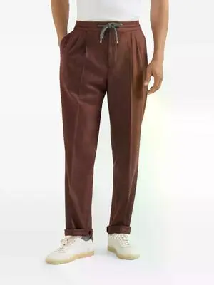 Brunello Cucinelli Virgin Wool And Cashmere Flannel Trousers