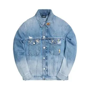 Kith X Looney Tunes Embroidered Denim Trucker Jacket - Blue