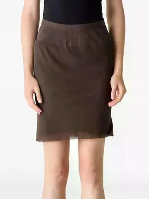 Rick Owens Gathered Skirt In Dark Grey