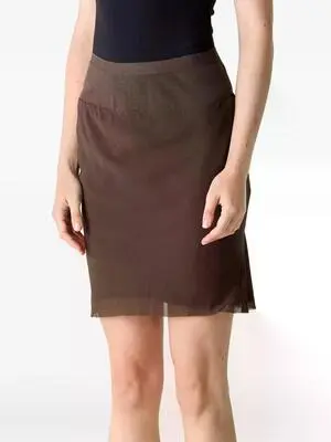 Rick Owens Gathered Skirt In Dark Grey