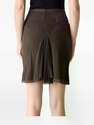 Rick Owens Gathered Skirt In Dark Grey