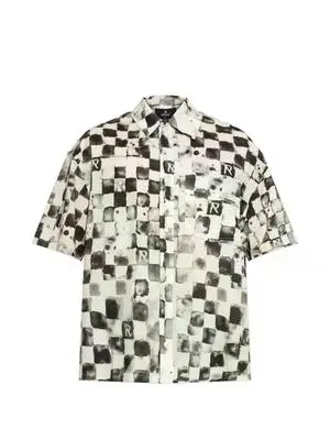 REPRESENT Checkerboard-print Short-sleeve Shirt