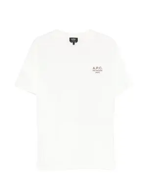 A.p.c. Rue Madame Logo-embroidered T-shirt - Neutrals