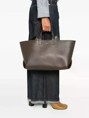 A.p.c. Contrast-stitching Leather Tote Bag