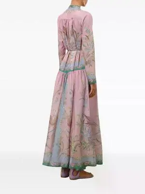Zimmermann Floral Print Silk Maxi Dress