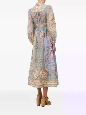 Zimmermann Roselight Floral-print Linen Dress