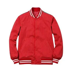 Supreme X Comme Des Garcons Reversible Varsity Jacket - Red