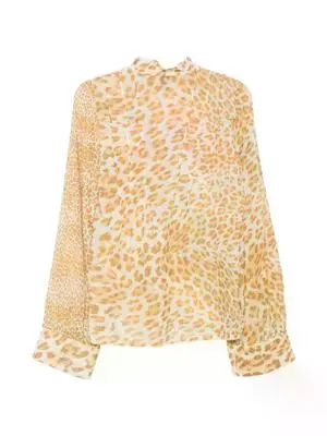 Roberto Cavalli 2000s Leopard-print Blouse - Neutrals