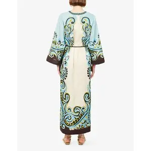 ALEMAIS Natalia Belted Linen Midi Dress