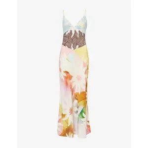 NEVER FULLY DRESSED Printed Valeria Woven Maxi Dress - Multi