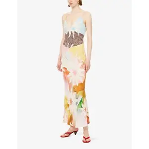 NEVER FULLY DRESSED Printed Valeria Woven Maxi Dress