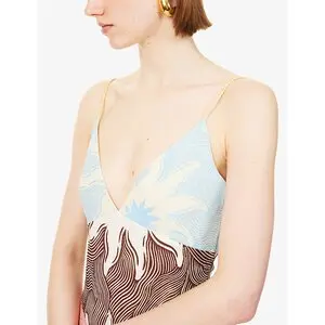 NEVER FULLY DRESSED Printed Valeria Woven Maxi Dress